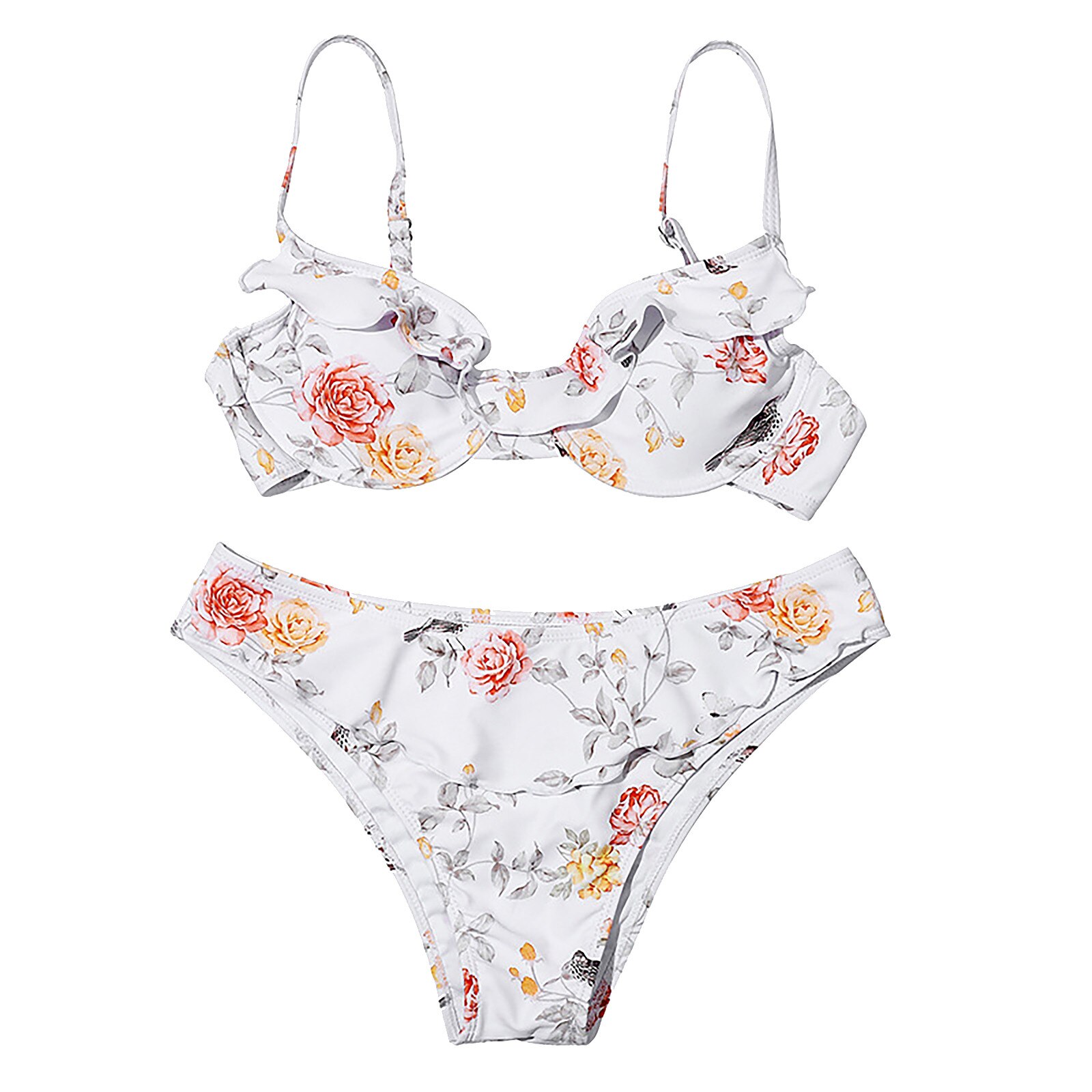 40 Swimsuit Sexy Ruffles Swimwear Sling Bikini Se Grandado
