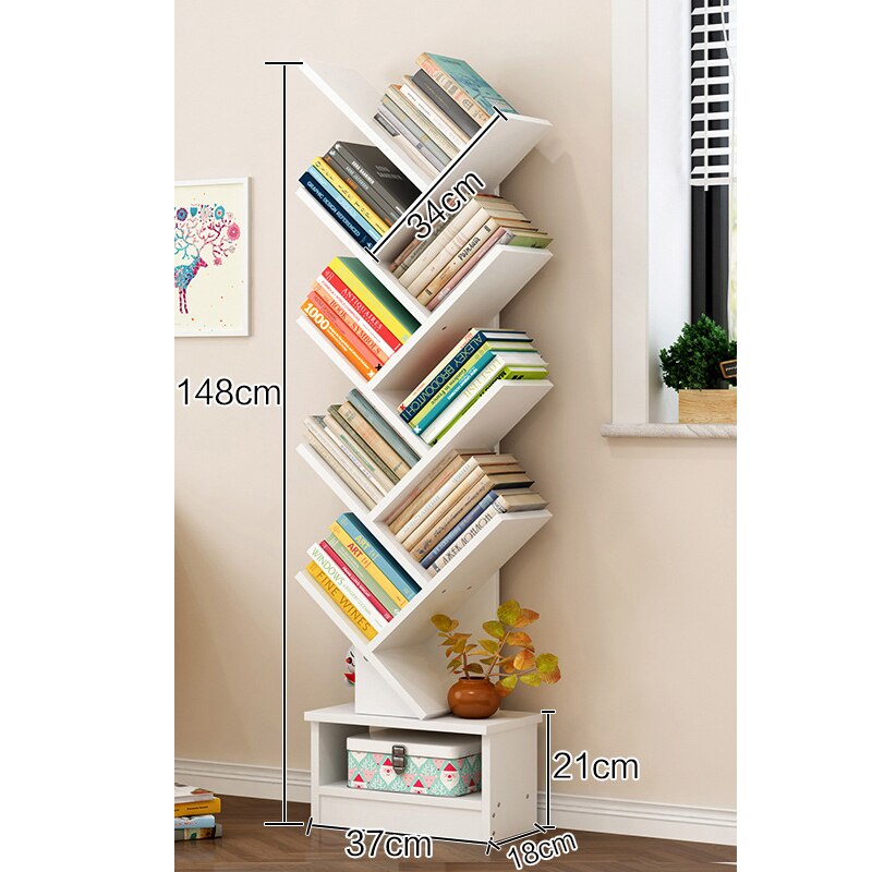Ten-Layer Tree-Shaped Bookshelf Storage Rack Wear-... – Grandado
