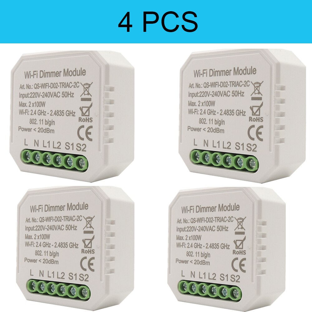 Smart Wifi Lamp Dimmer 2-Gang Breaker Module Tuya ... – Grandado