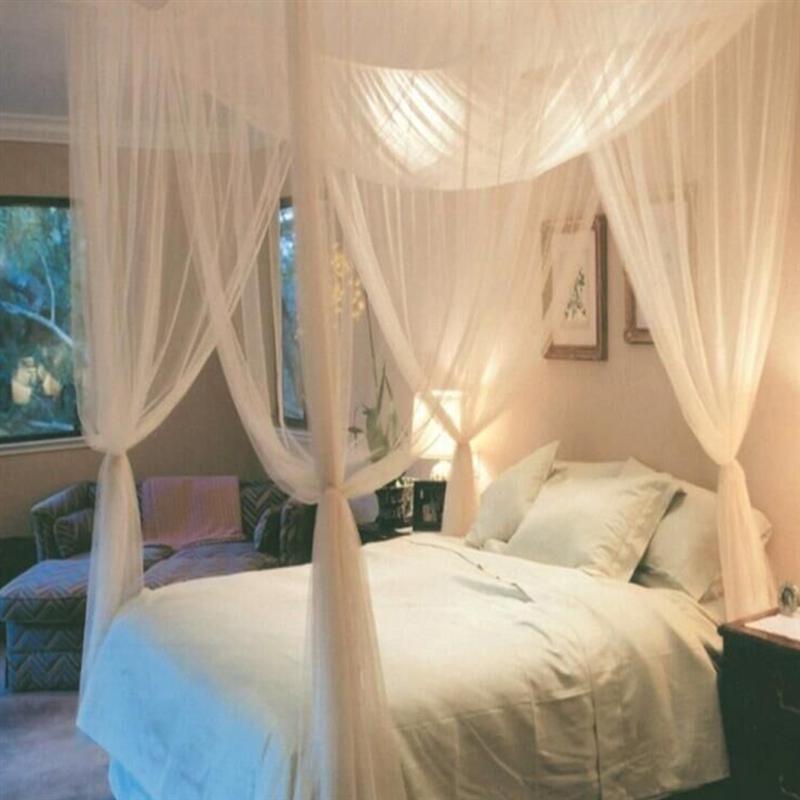 European Style 4 Corner Post Bed Canopy Mosquito N... – Vicedeal