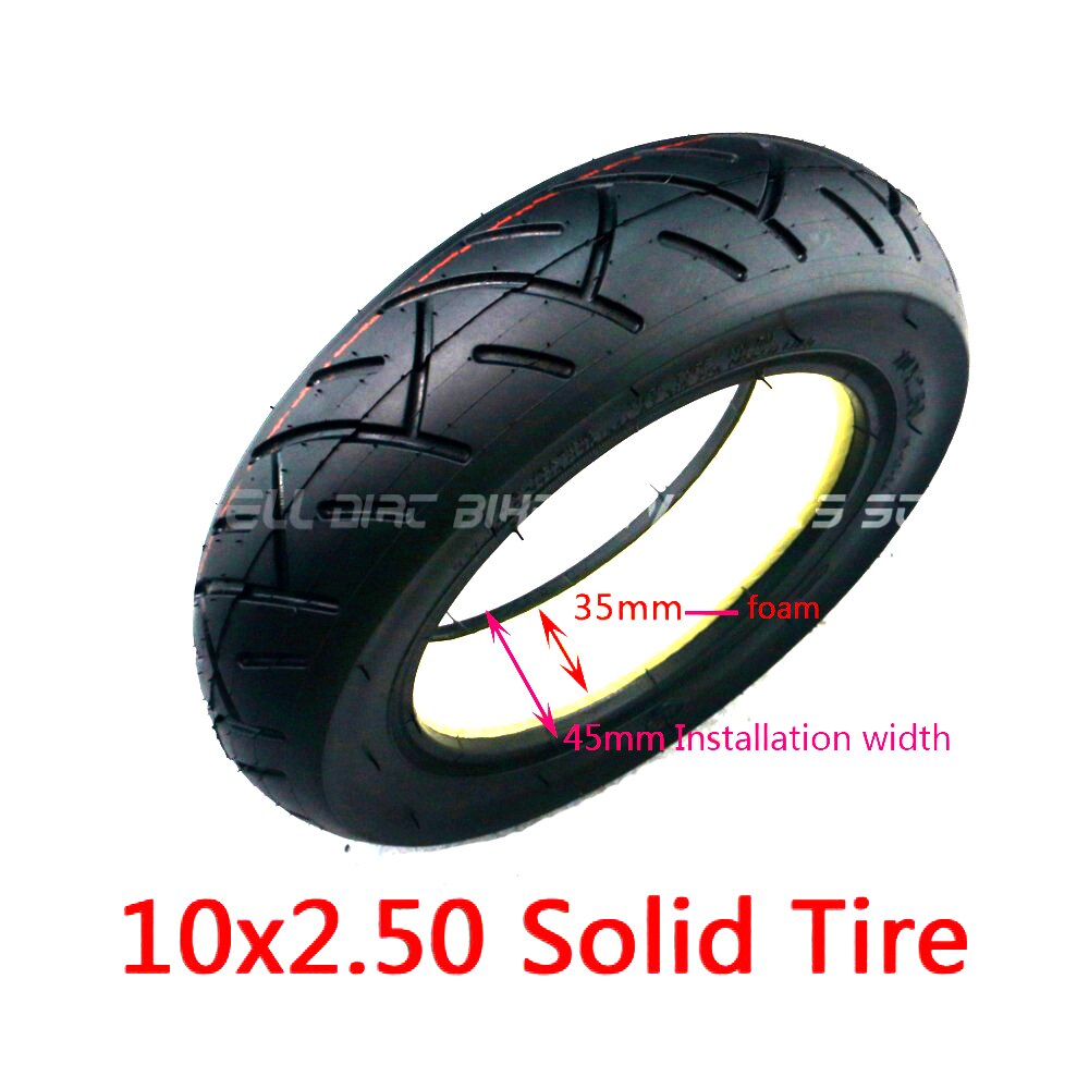 Tire tubeless 10x2.50 solid for Quick 3 ZERO 10X I... – Grandado