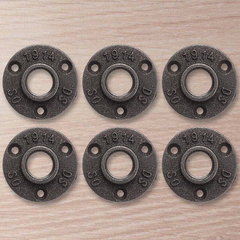 3/4 inch Black Cast iron Pipe Fittings Floor Flang... – Grandado