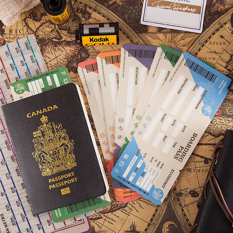 Travel airlines ticket Material Paper Note Paper D... – Vicedeal