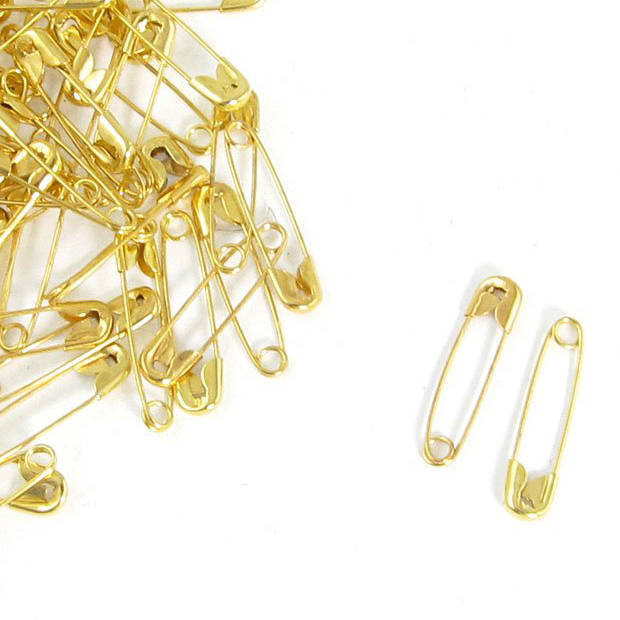 90 Pcs Gold Tone Metal Safety Pins for Clothing Tr... – Vicedeal
