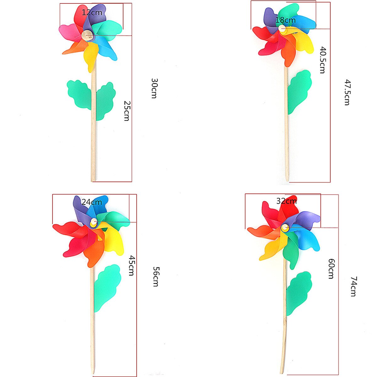 12CM Plastic Windmill Colorful Windmill Children's... – Grandado