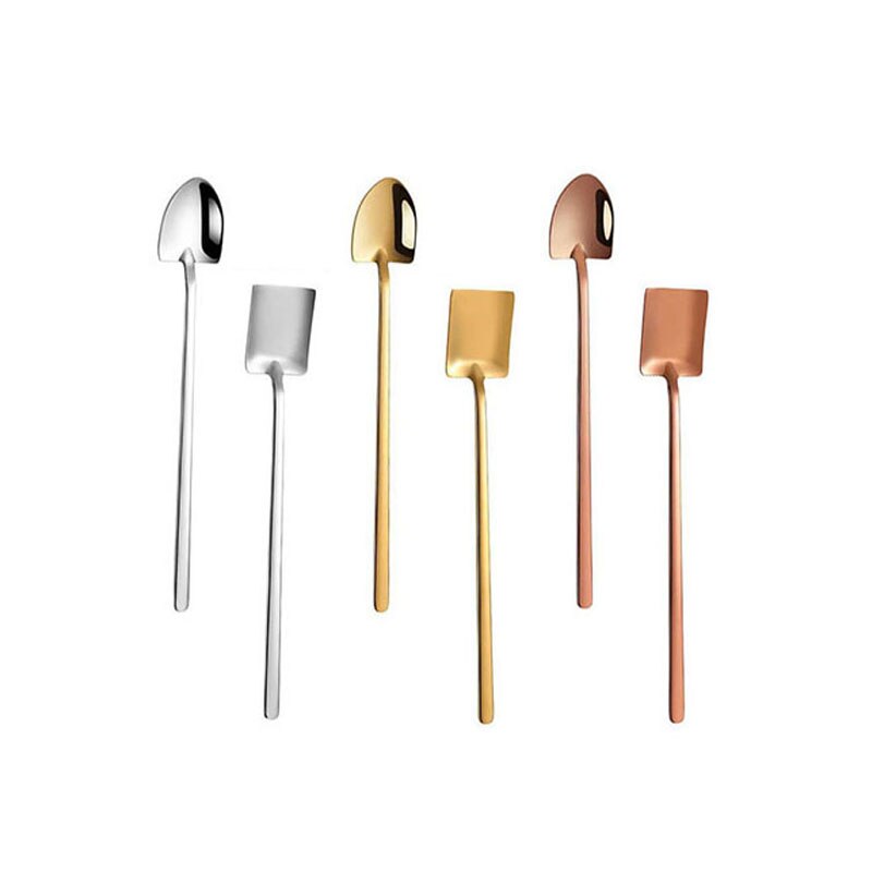 5Pcs 304 Rvs Lange Steel Schop Lepel Theelepels Ij... – Grandado