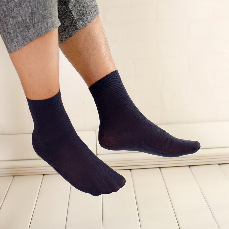 10 Pairs/lot Men Socks Solid Color Bamboo Fiber Ul... – Vicedeal