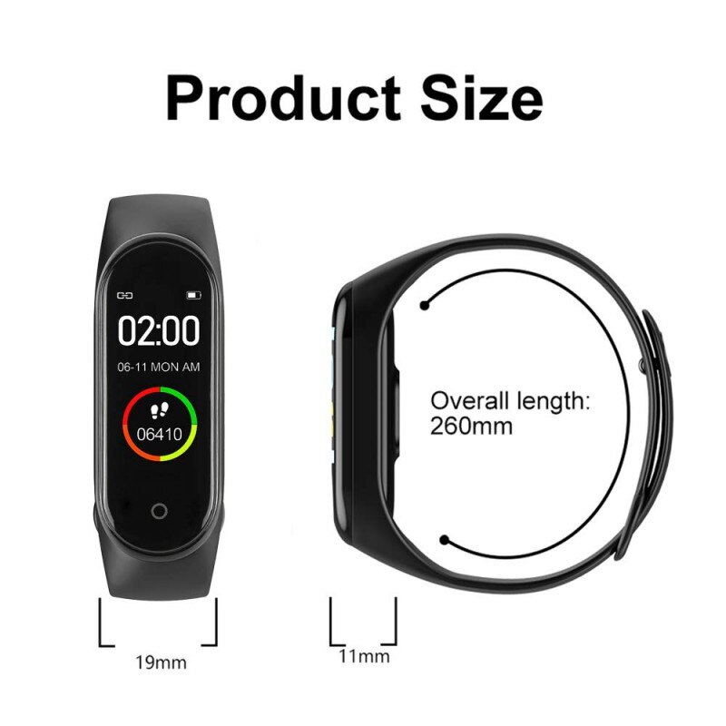 Smart Pedometer Wristband Blood Pressure Heart Rat... – Grandado