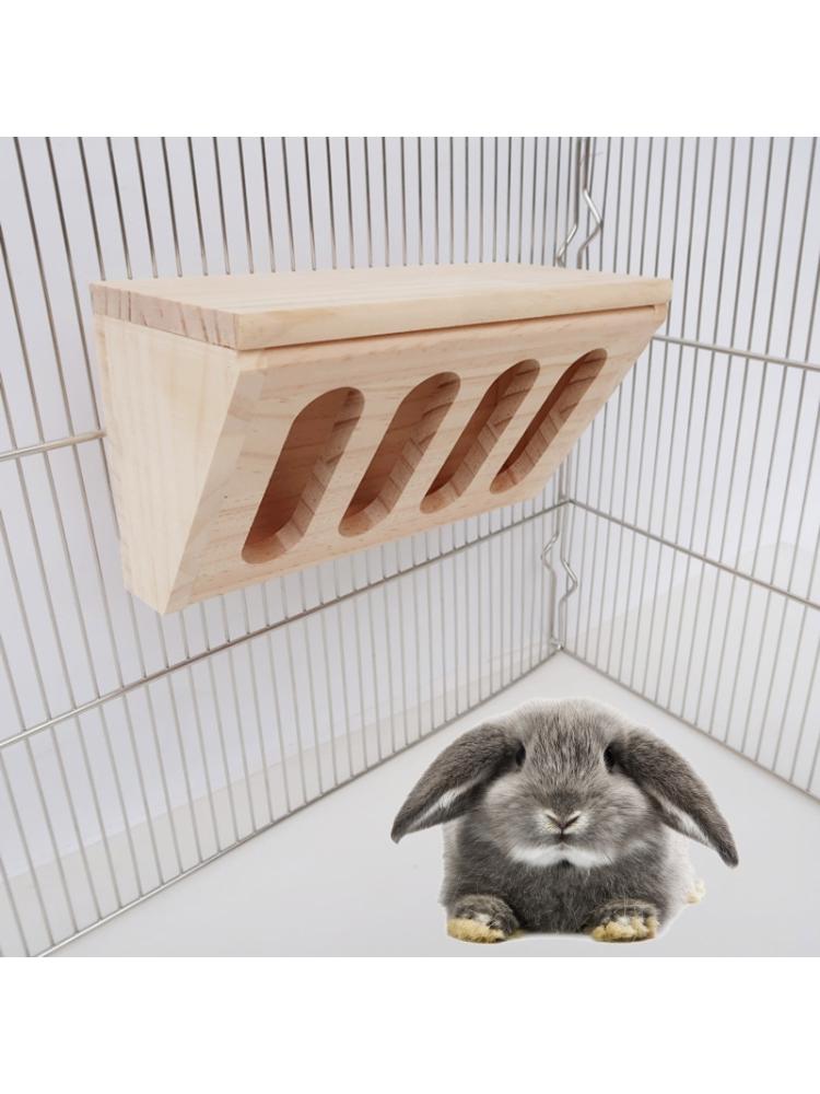 Wooden Hay Manger Mount Rabbit Hay Feeder Rack for... – Vicedeal