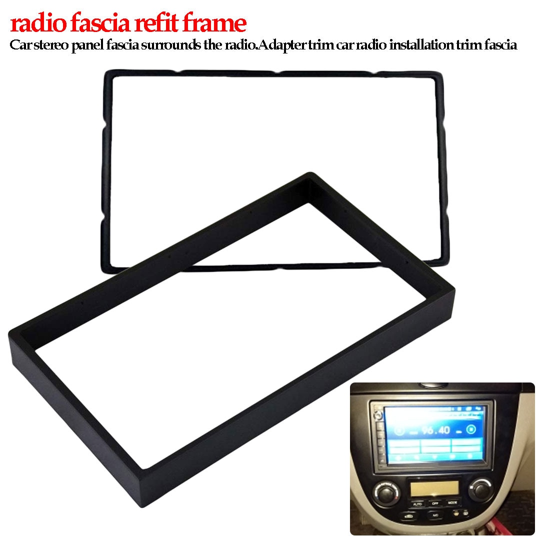 2 Din Auto Dvd Frame Radio Fascia Stereo Panel Voo... – Vicedeal