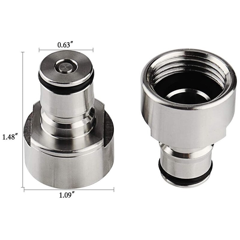  Ball Lock Keg Coupler Adapter Ball Lock Quick Disconnect Conversion