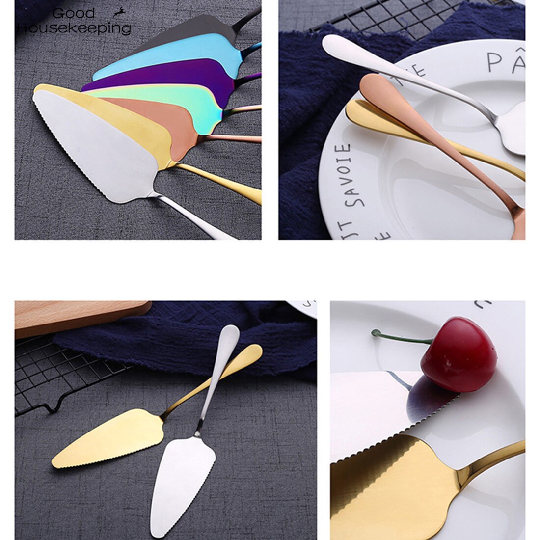 1piece Colorful Stainless Steel Serrated Edge Cake... – Grandado