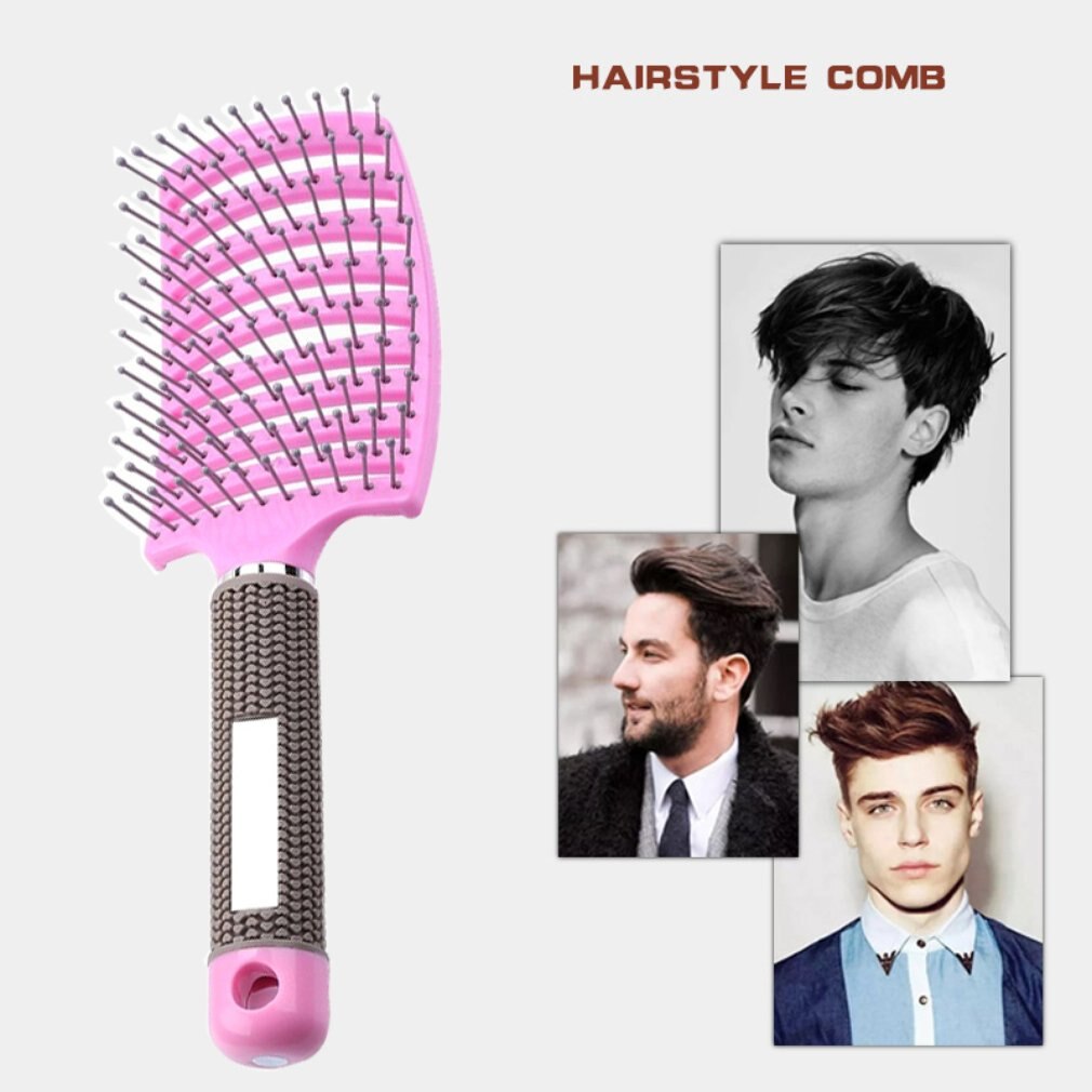 Large Curved Comb Ribs Comb Pig Bristle Anti-stati... – Vicedeal