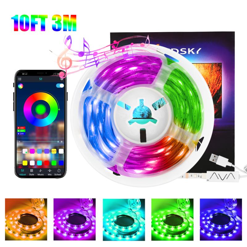 10Ft/ RGB LED Strip Lights Bluetooth app Controlle... – Vicedeal