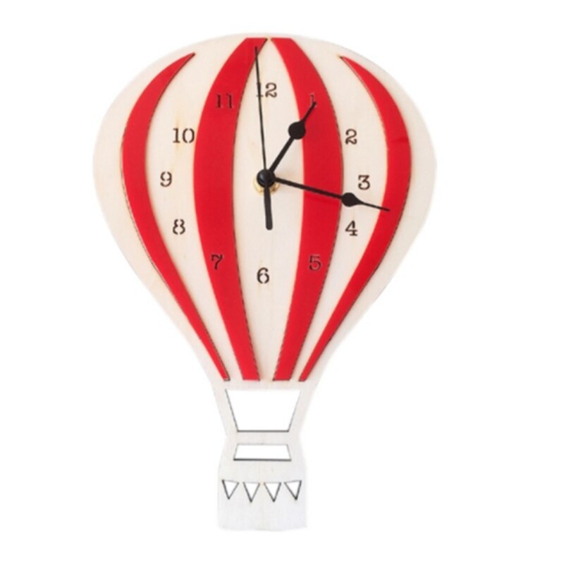 Nordic Style Cartoon Air Balloon Clock Mute Clock ... – Vicedeal