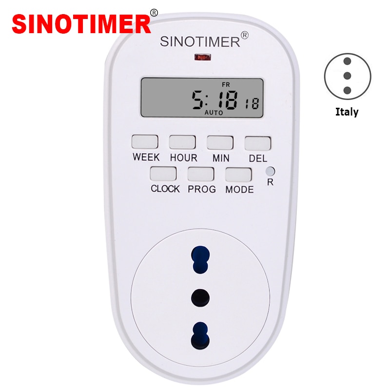 SINOTIMER Italy Plug Indoor Digital Weekly Program... – Vicedeal