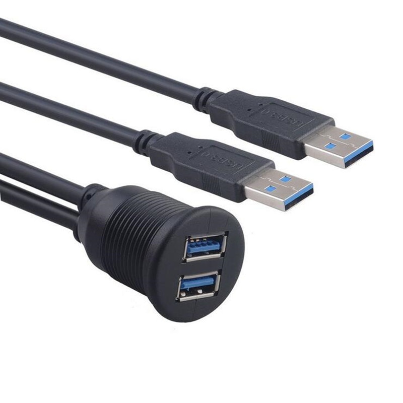 Lbsc 2 porter dobbel usb 3.0 forlengelse aux flush... – Grandado
