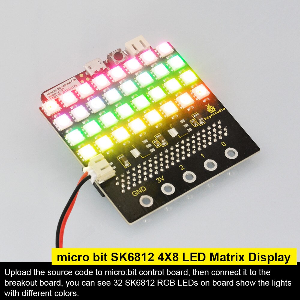 Keyestudio microbit SK6812 4X8 32 Bit LED Dot Matr... – Grandado