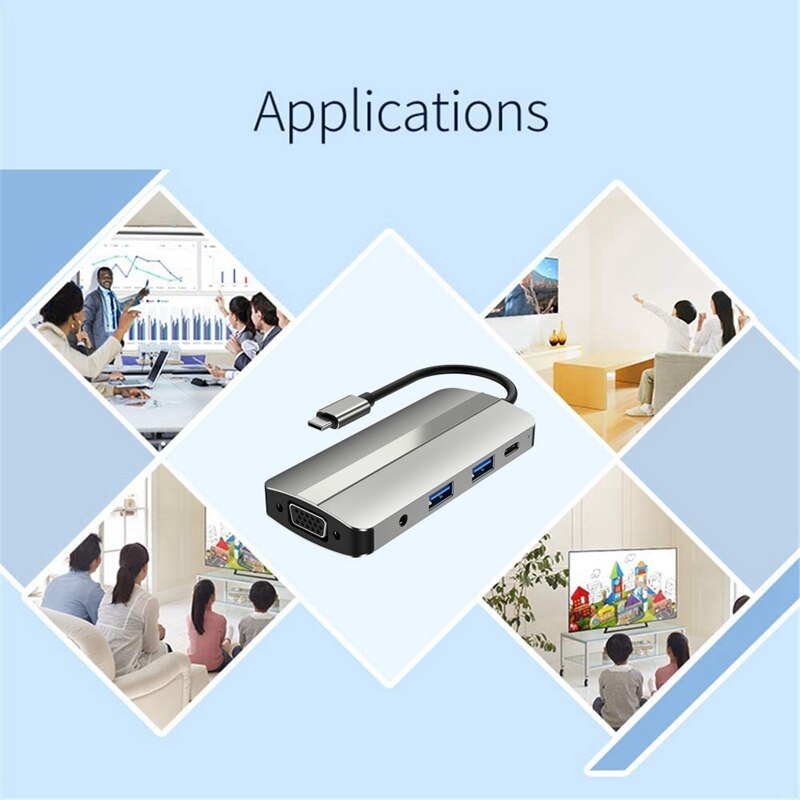 Concentrador de puertos USB tipo C 8 en 1, adaptad... – Grandado