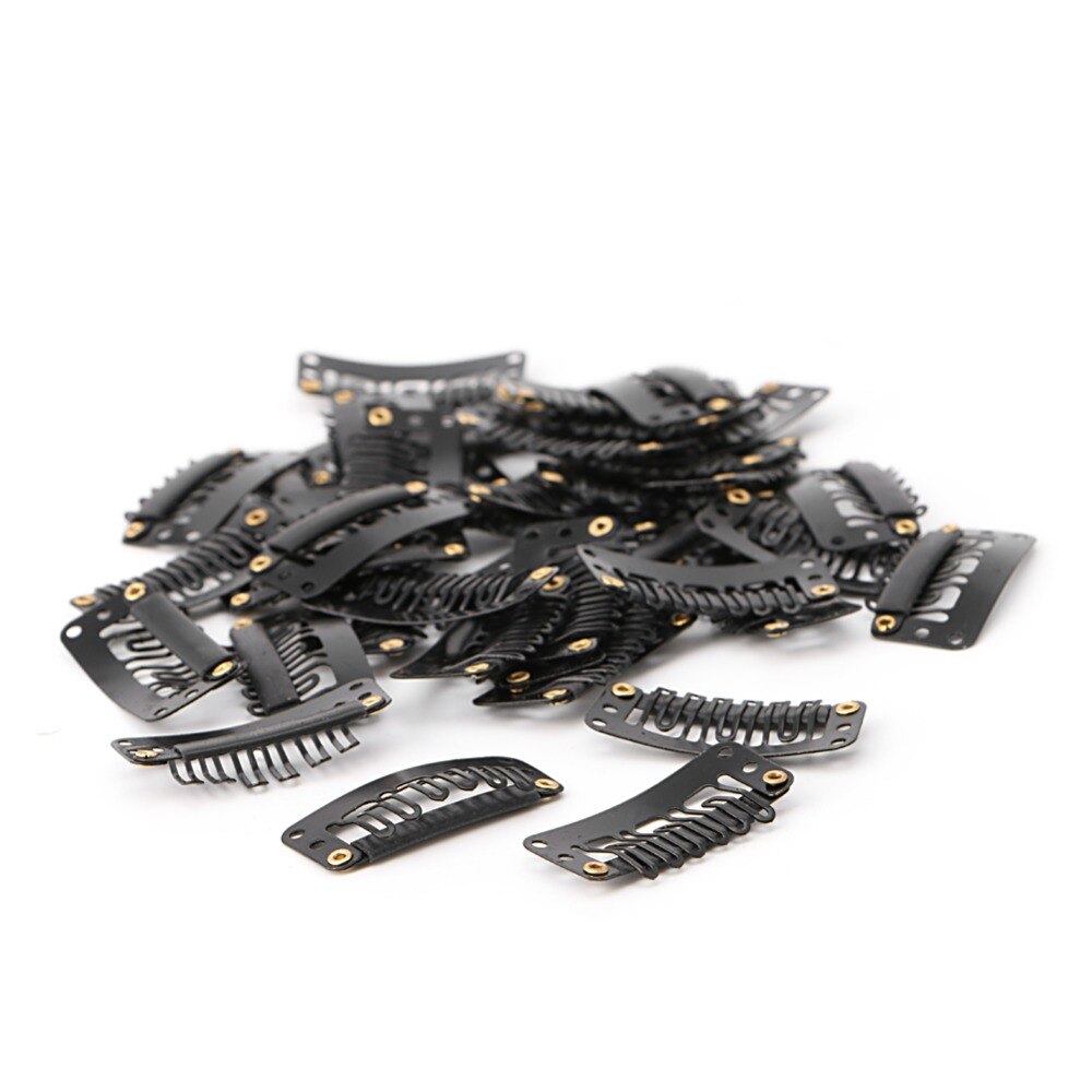 40 stücke Schwarz U bilden schnappen Metall Clips ... – Grandado