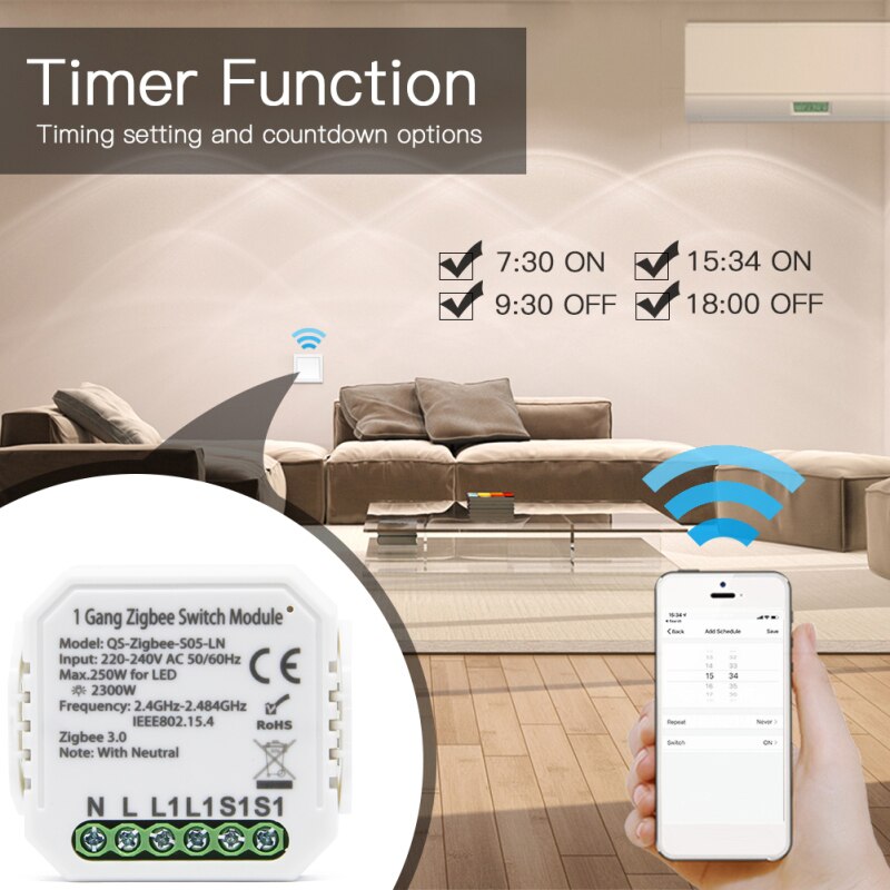 Tuya ZigBee 3.0 Smart Dimmer Switch Module with Ne... – Vicedeal