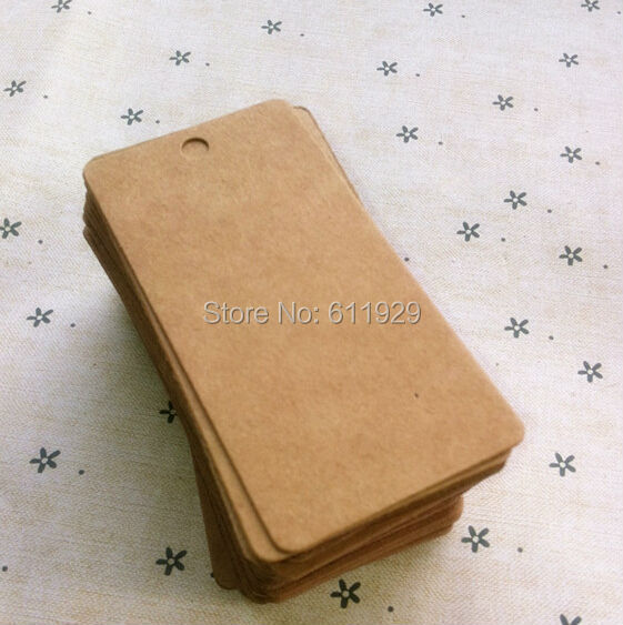 400 pcs a lot retro blank kraft paper tag 4x8cm/ba... – Vicedeal