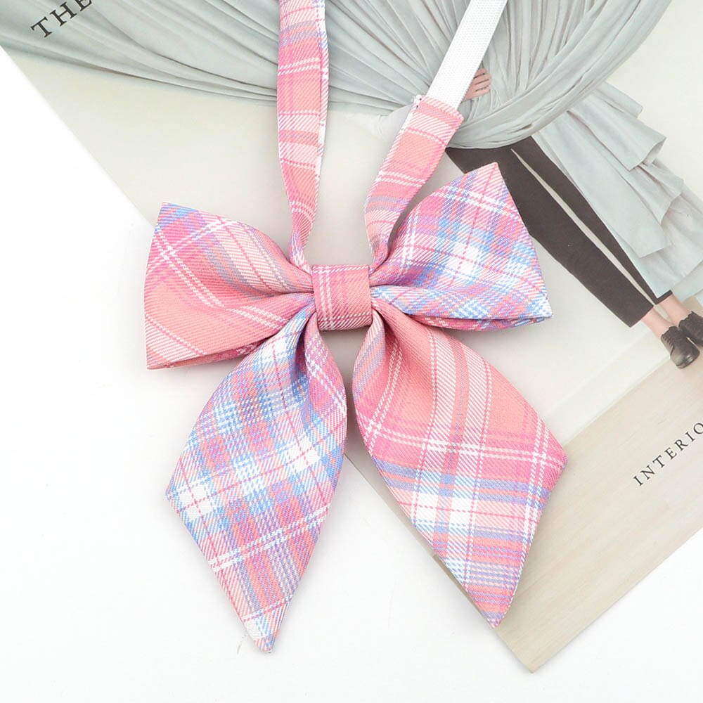 Zoete Katoen Campus Plaid Dames Bowtie Vrouwen Sch... – Grandado