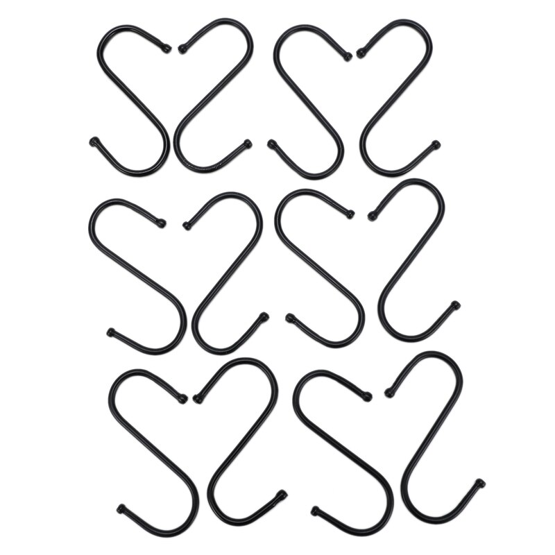 12 S Hooks Stainless Steel Baking Paint Supermarke... – Grandado