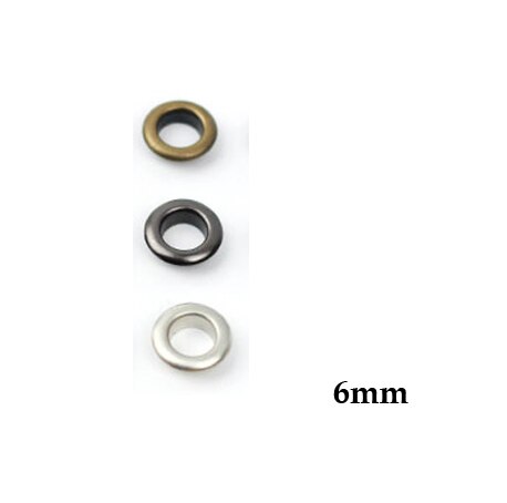 400sets Metall öse 6mm inneren 22 # metall messing... – Grandado