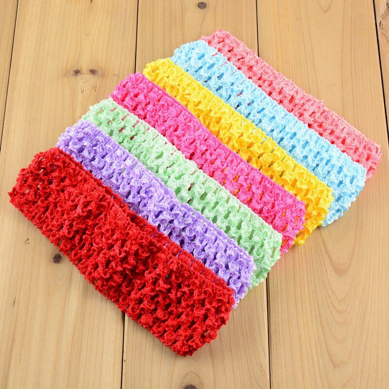 50pcs/lot 1.5 Inch Elastic Crochet holes Headbands... – Grandado