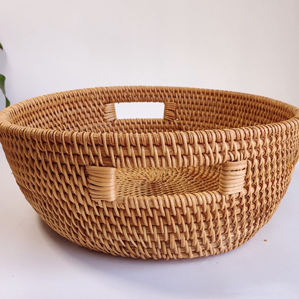 Rattan Fruit Basket Bread Basket Fruit Plate Snack... – Grandado