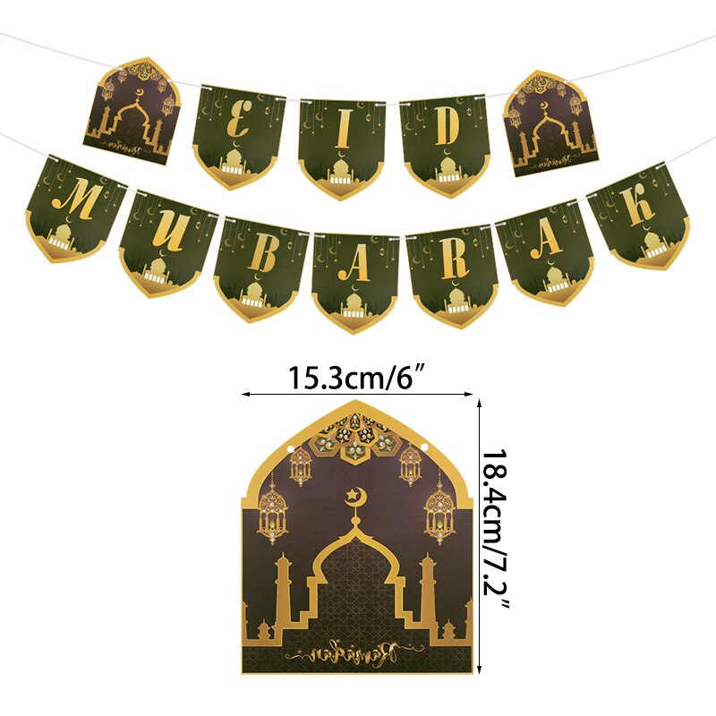 EID MUBARAK Letter Paper Banner Ramadan Kareem Dec... – Vicedeal
