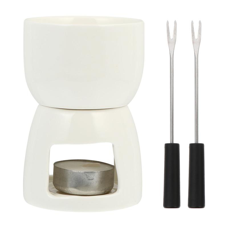 1 Set Ceramic Chocolate Fondue Set With 2 Forks Pr... – Grandado