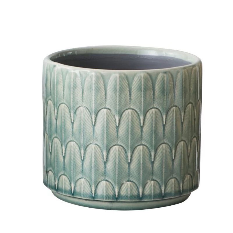 Strongwell Nordic Ceramic Flower Pot Antique Relie... – Grandado