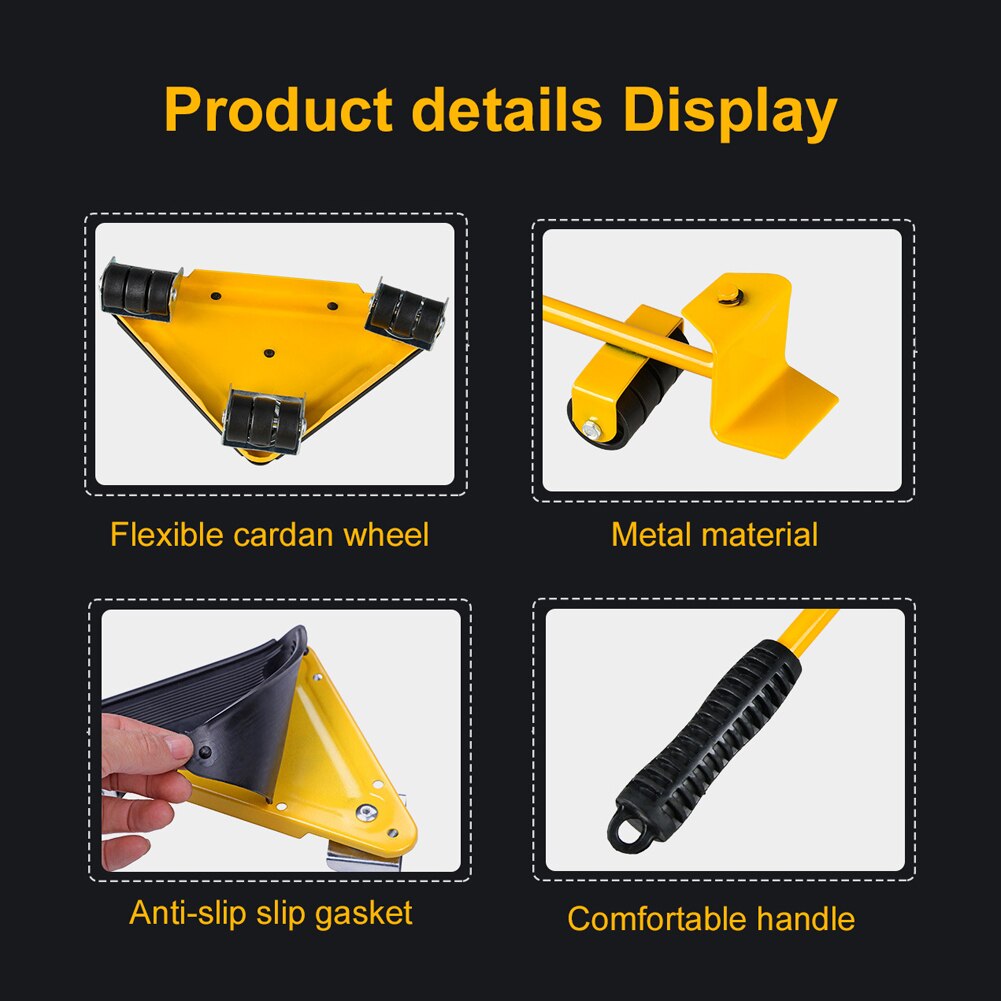 5PCS 800kg Load Capacity Furniture Mover 360° Mane... – Grandado