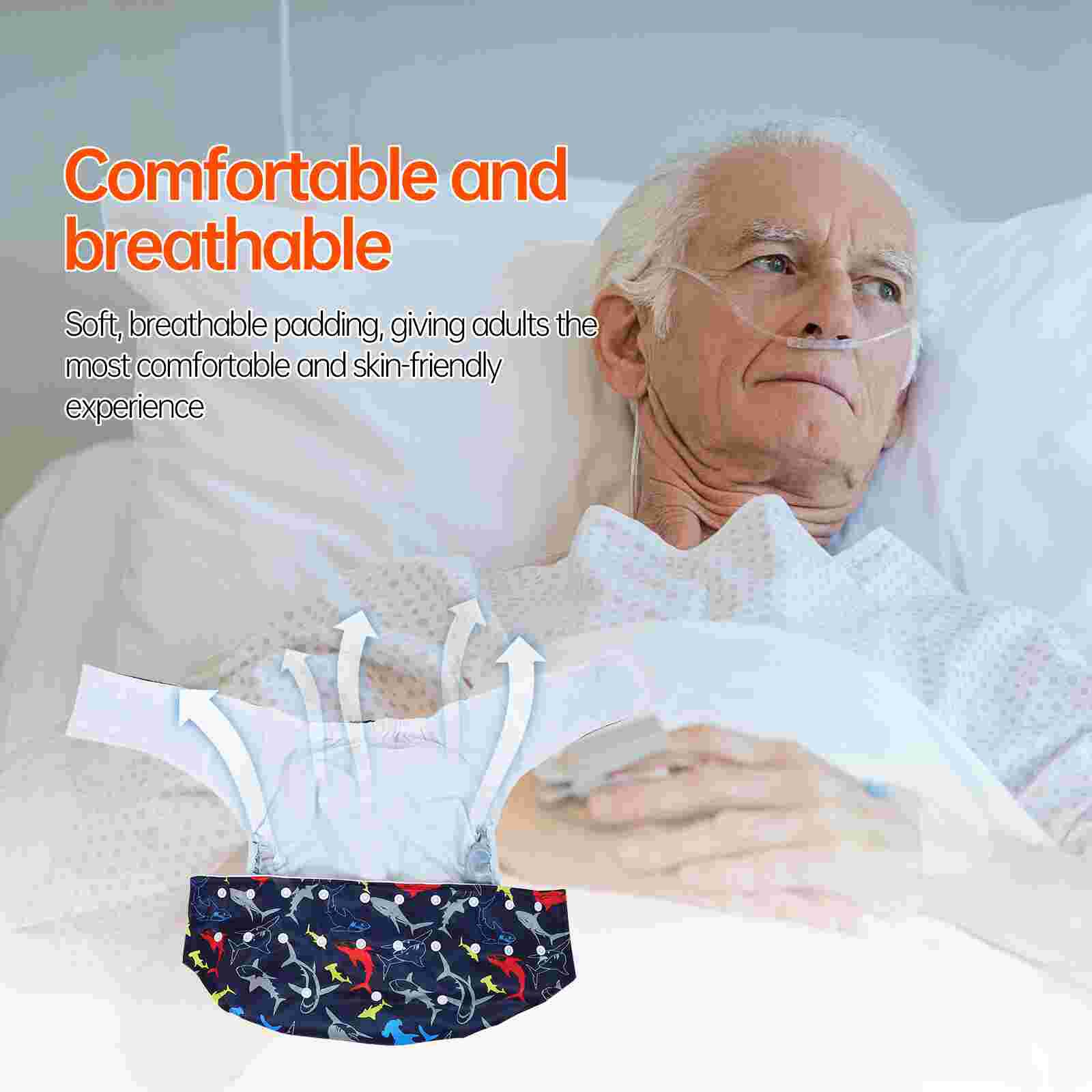 1pc Leakproof Adult Diaper Nappy Reusable Old Peop Grandado