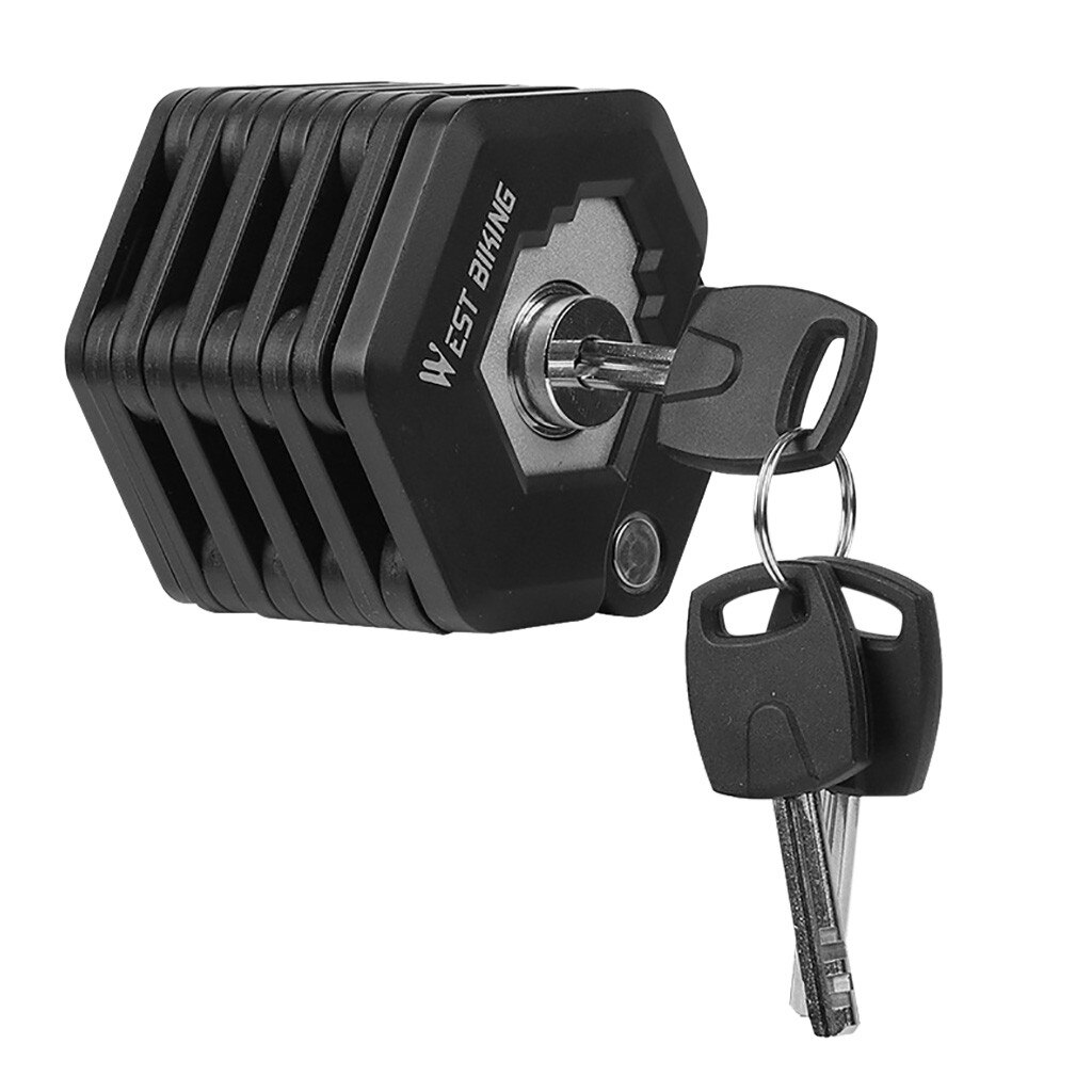 Foldable Bike Lock With 3 Keys Hamburg-Lock Alloy ... – Grandado