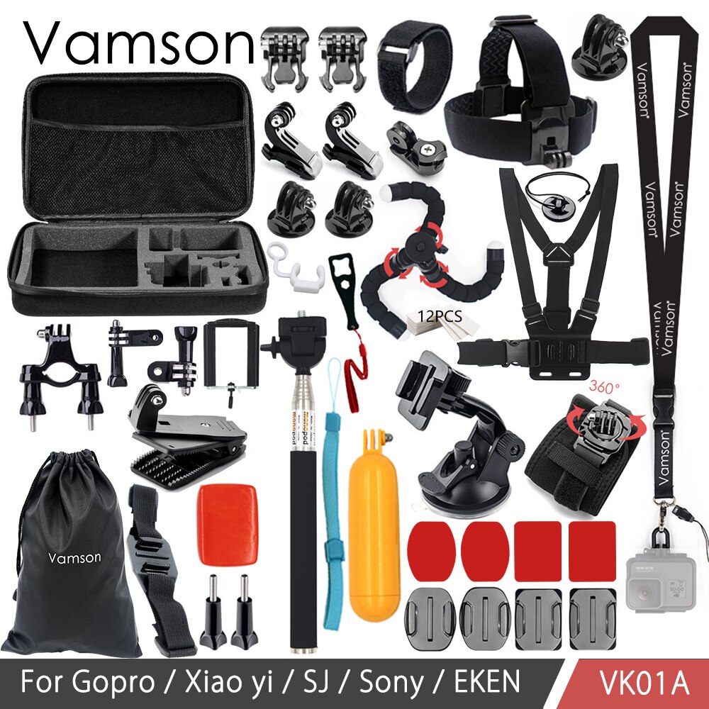 Vamson til gopro hero 7 6 tilbehørssæt til gopro k... – Grandado