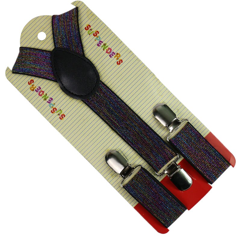 Winfox Solid Color Black White Shiny Clip-on Brace... – Grandado