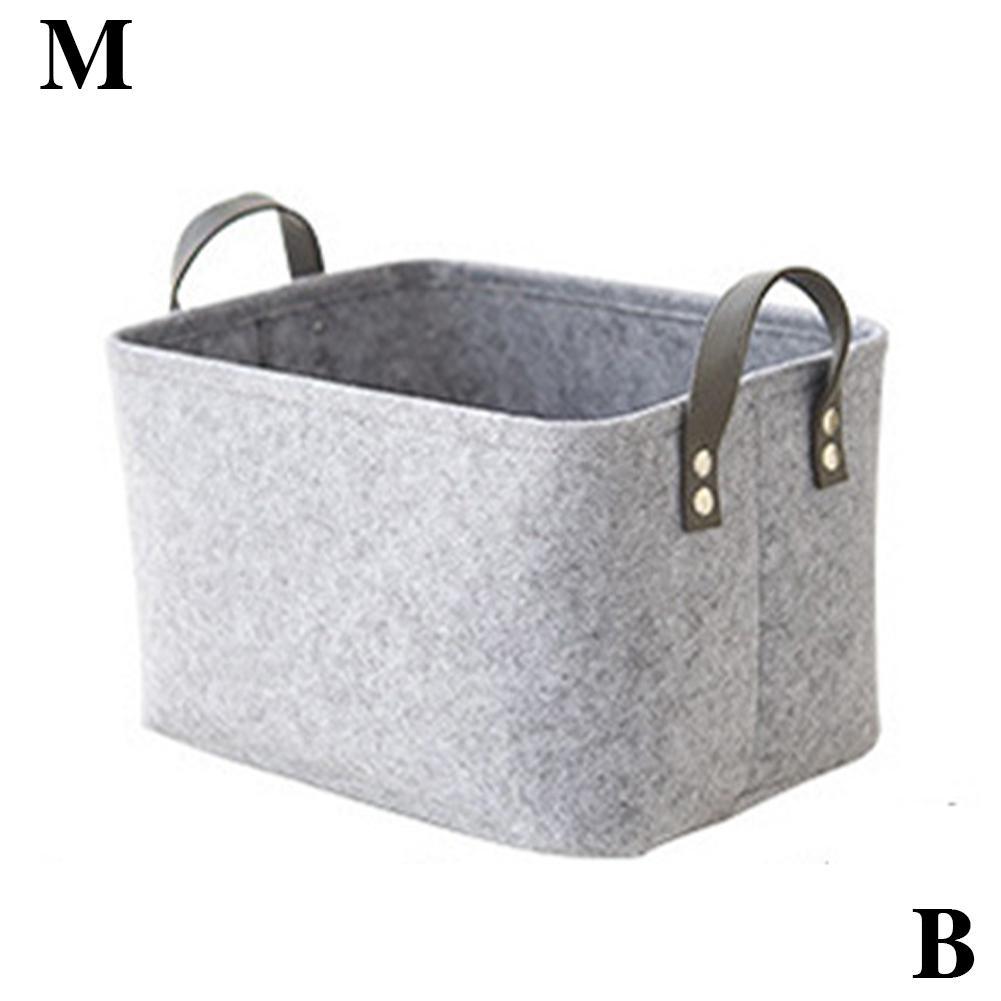 Large Fabric Felt Storage Bin Basket With Handle G... – Grandado