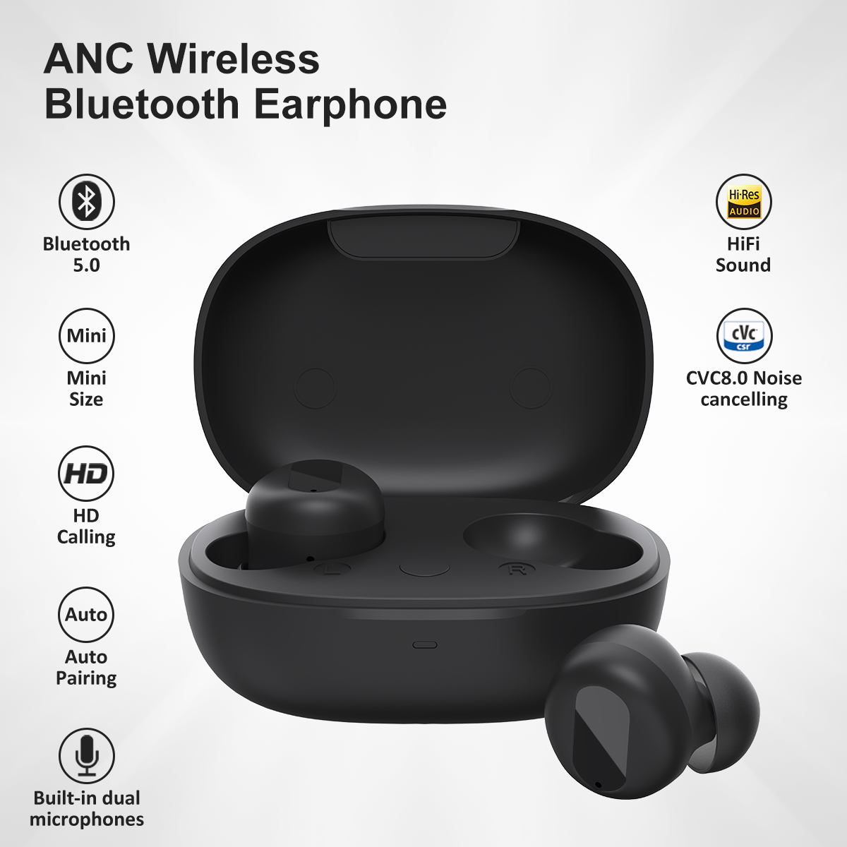 Draadloze Hoofdtelefoon Anc Ruisonderdrukkende Blu... – Vicedeal
