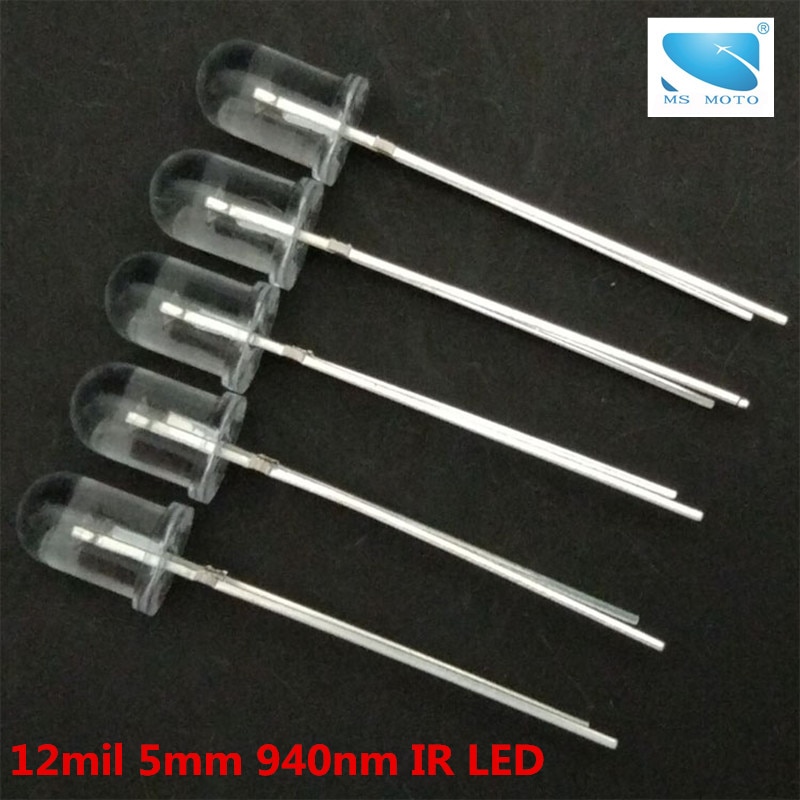 10 Pcs 5mm 60mW Infrared IR LED Night Vision 940nm... – Grandado