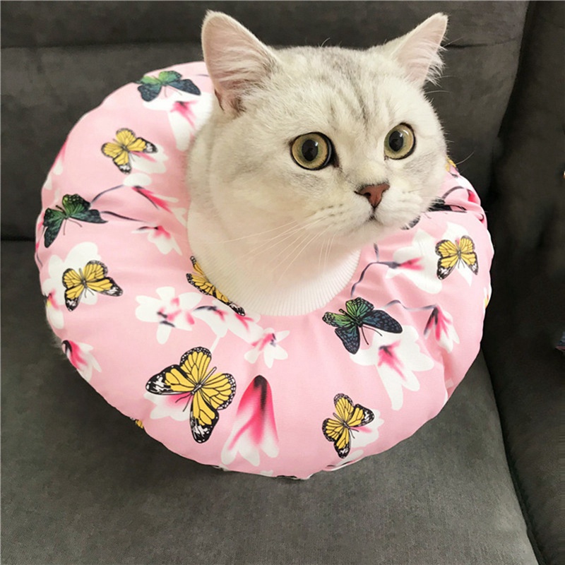 Printed Pet Elizabethan Collar Soft Cotton Dog Cat... – Vicedeal