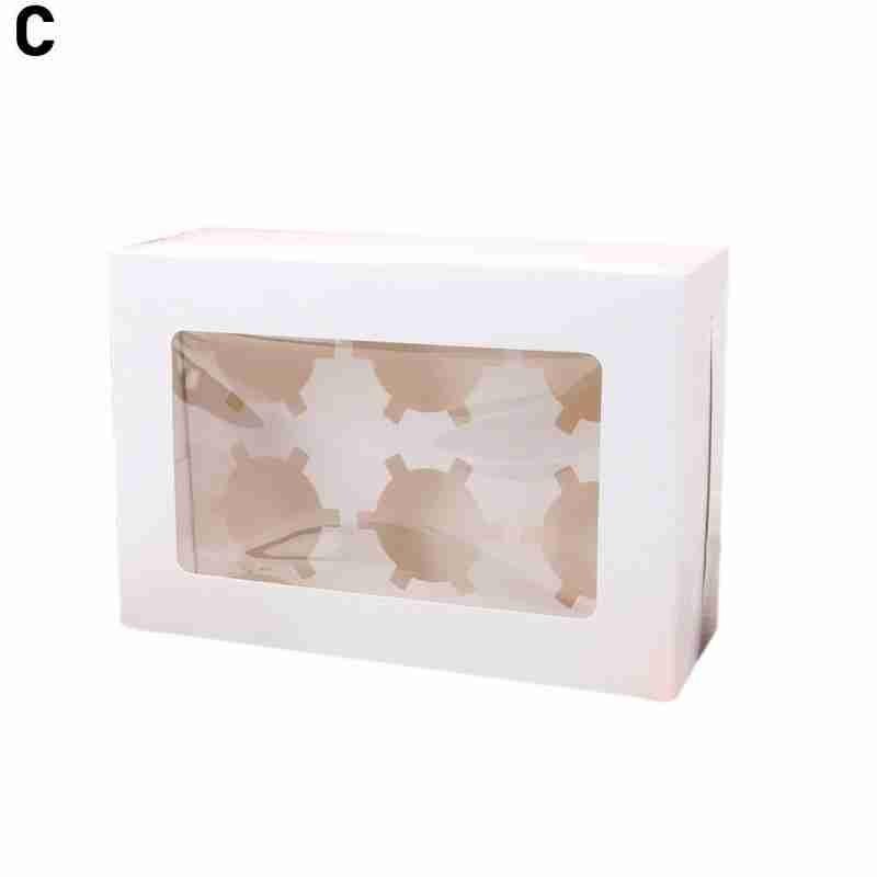 Kraft Paper Packing Box Cupcake Container With Win... – Grandado
