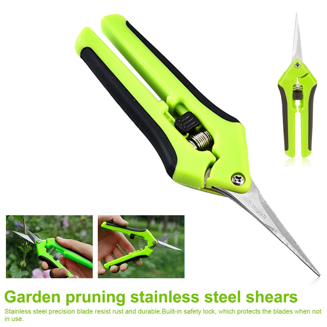 Anti-slip Gardening Pruning Shear Scissor Stainles... – Vicedeal
