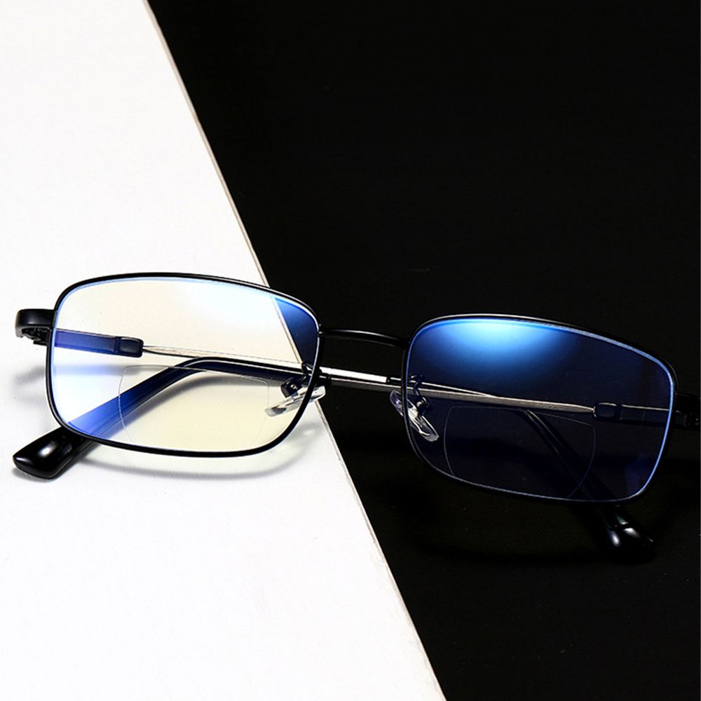 Unisex Bifocal Spectacle Metal Frame Anti Blue Lig... – Vicedeal