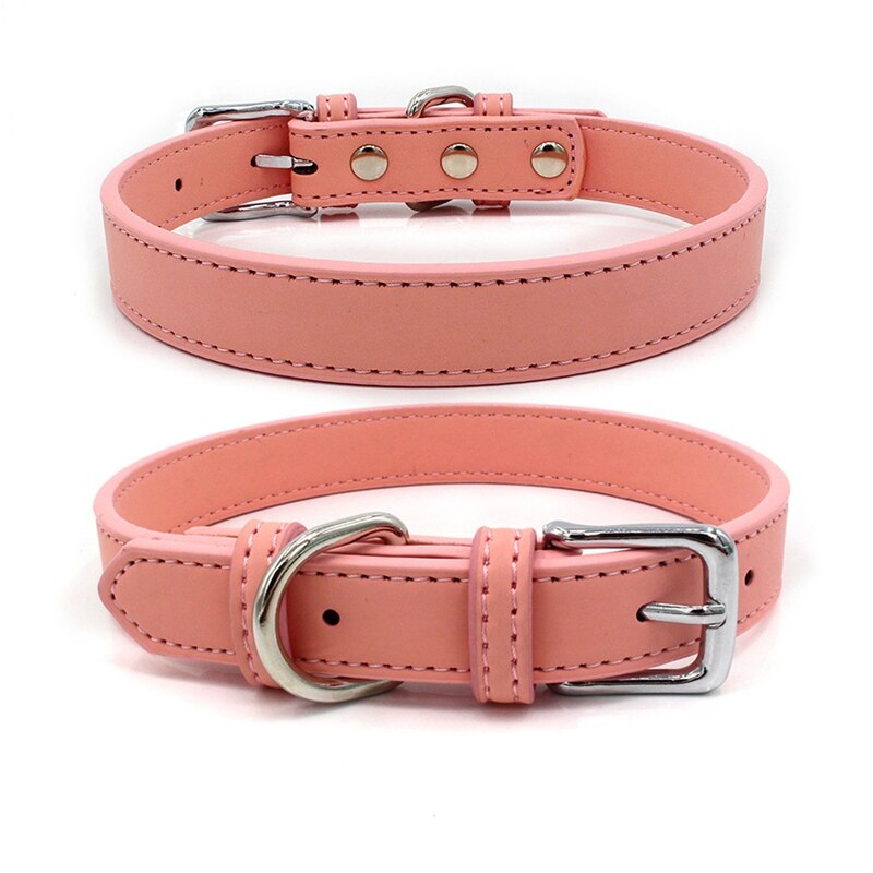 PU Leather Dog Collar For Small Dogs Neck Strap Ad... – Grandado