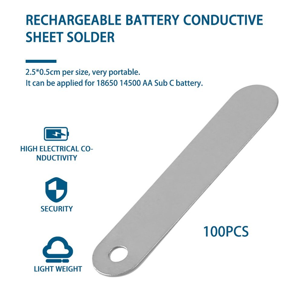100pcs/set Conductive Sheet 2.5*0.5CM Solder Tab S... – Vicedeal