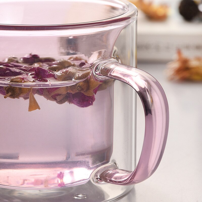 Norbi Glass Cup Water Juice Tea Cup Double Glass C... – Vicedeal