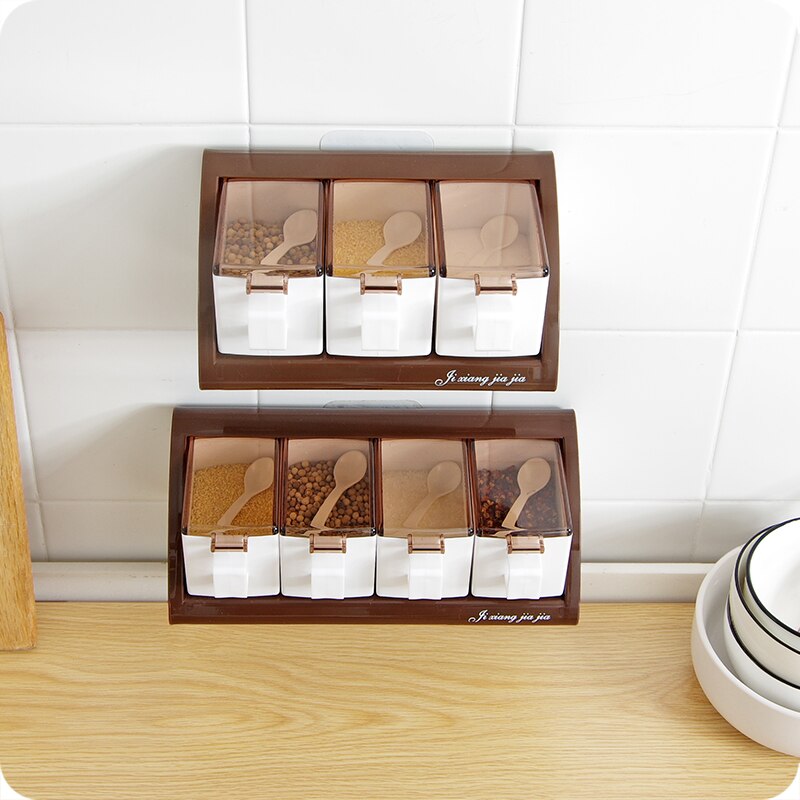 Spice Jar Seasoning Box 3/4Pcs Set Kitchen Spice S... – Vicedeal